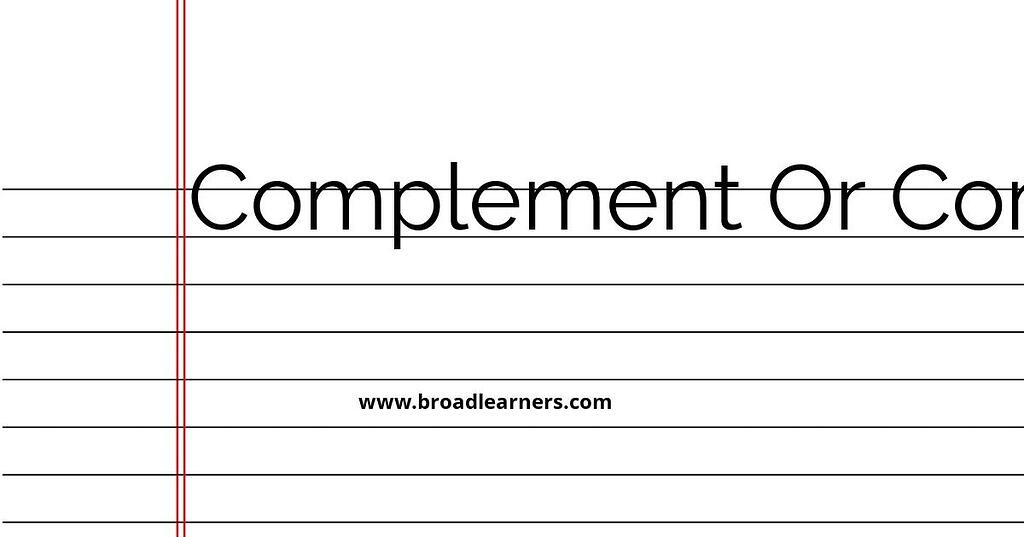 Complement or Compliment - Common Grammar Mistake - [word] or [word ...